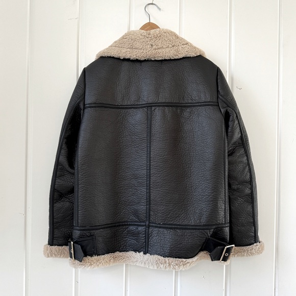 Zara | Jackets & Coats | Zara Faux Shearling Aviator Jacket | Poshmark